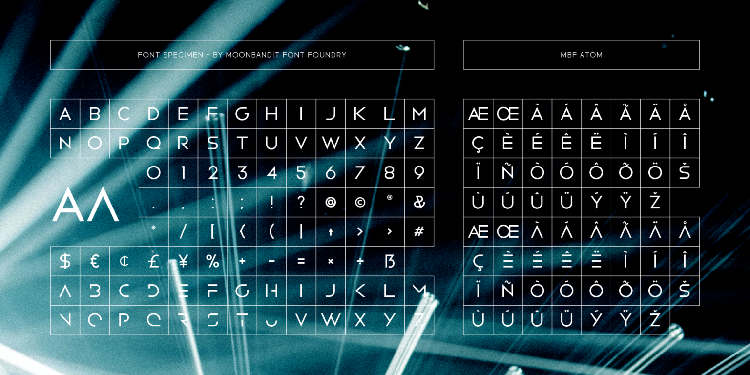 MBF Atom - Moonbandit Font Shop Foundry - From $17