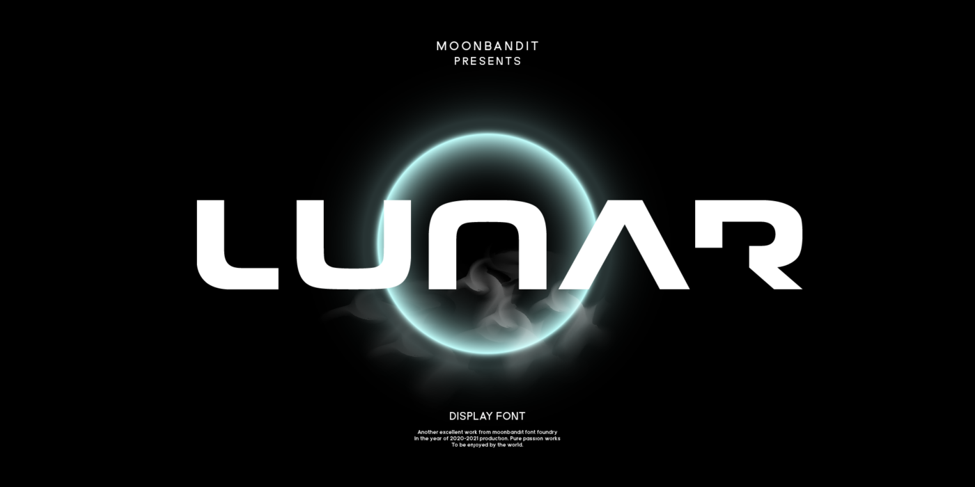 MBF Lunar - Moonbandit Font Shop Foundry - Futuristic font- $10